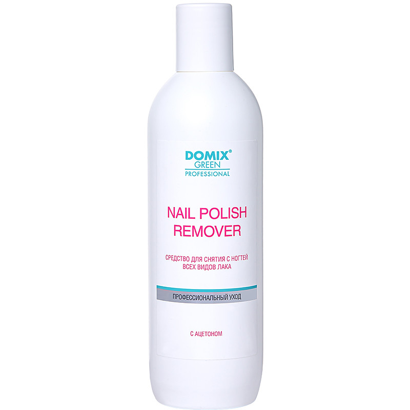 Средство Domix Green Professional Nail Polish Remover с ацетоном для снятия всех видов лака, 500 ...