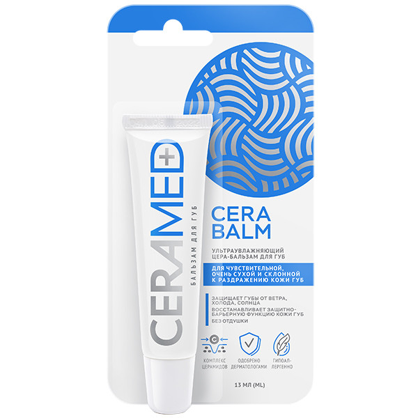 Цера-бальзам для губ Ceramed ультраувлажняющий, 13 мл купить в интернет-магазине - цена 232 руб.